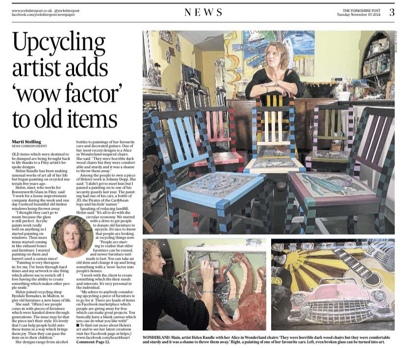 Helen Randle: The Yorkshire upcycling artist who is bringing the ‘wow ...